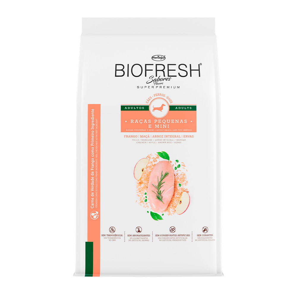 Ração Biofresh Sabores Cães Adultos Pequenas e Mini - Tudo de Bicho