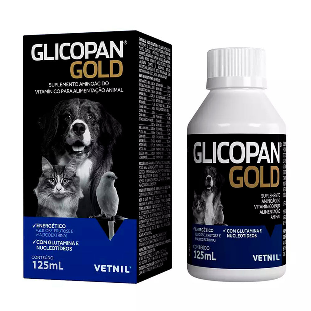 Suplemento Glicopan Gold Vetnil - Tudo de Bicho