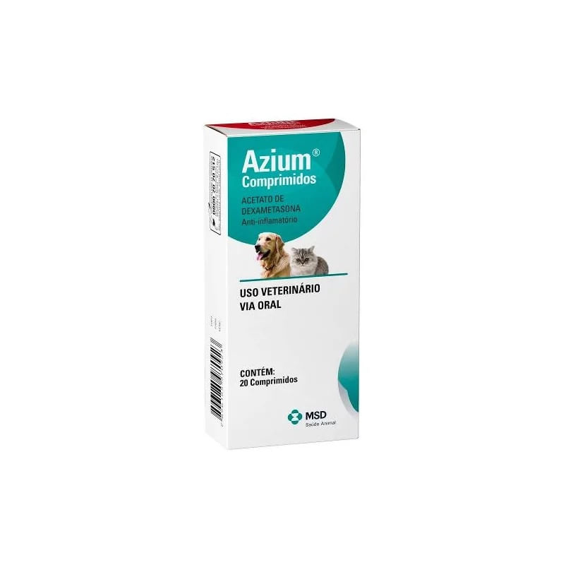 Anti inflamatorio Para Caes E Gatos Azium Comprimidos Msd - Tudo de Bicho