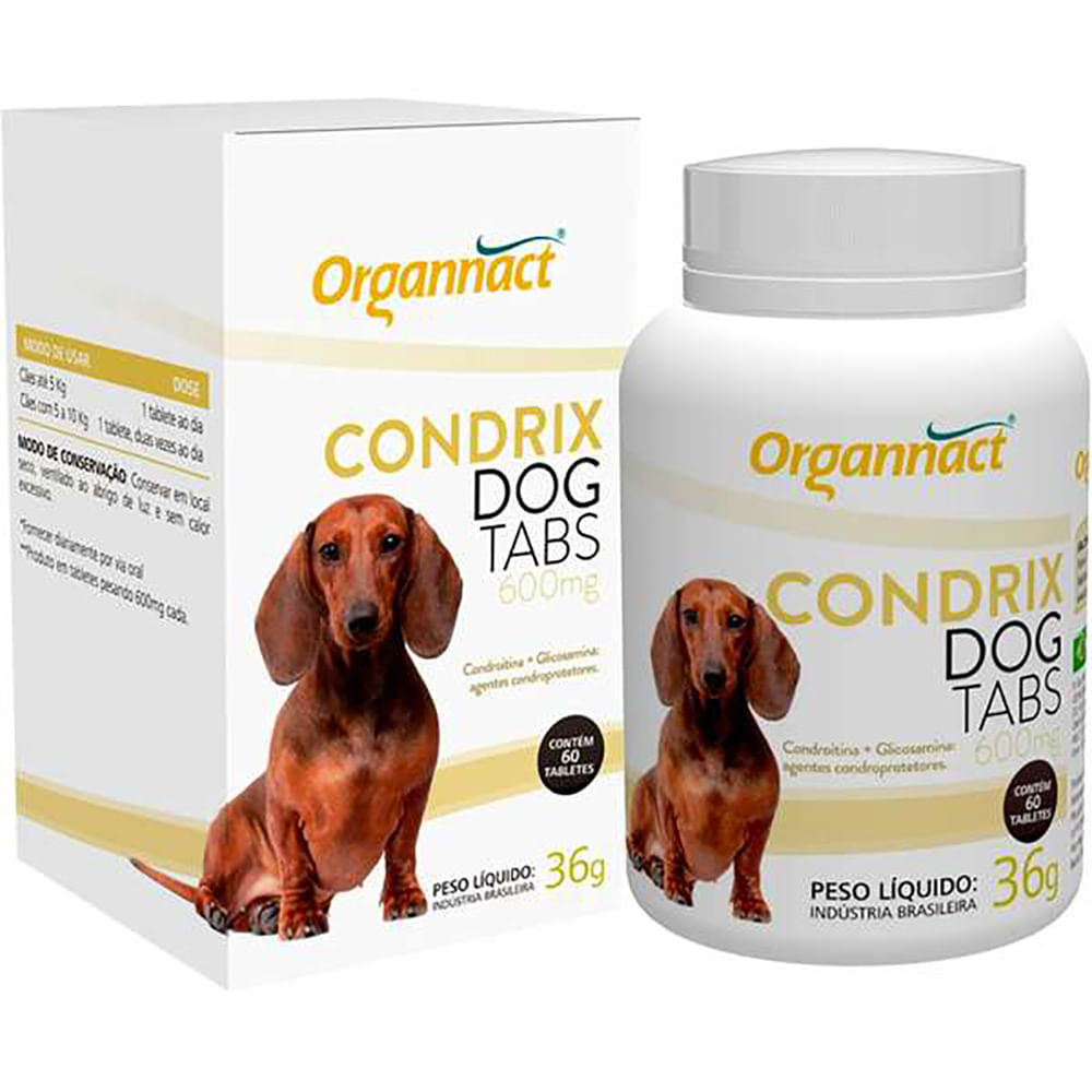 Suplemento Condrix Dog Tabs Organnact Pote 36g - Tudo de Bicho