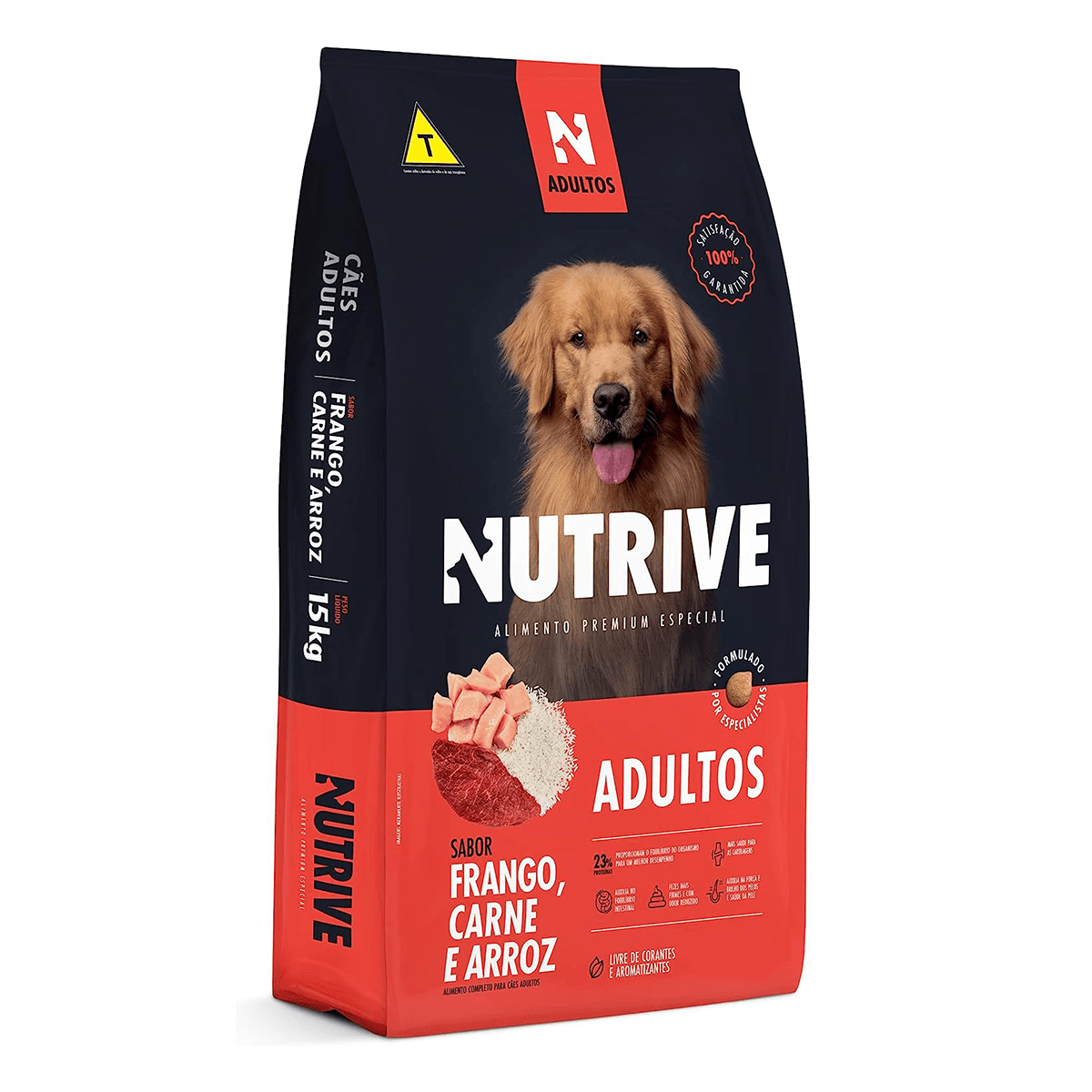 Ração Cães Nutrive Adulto Frango e Carne e Arroz - Tudo de Bicho